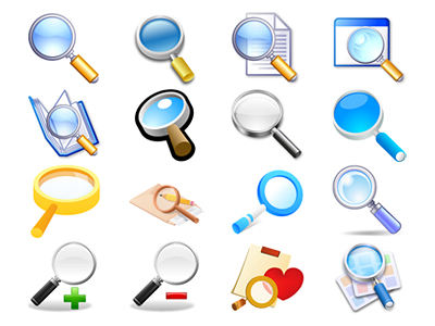 Web search icon set with png format from iconmaterial.com